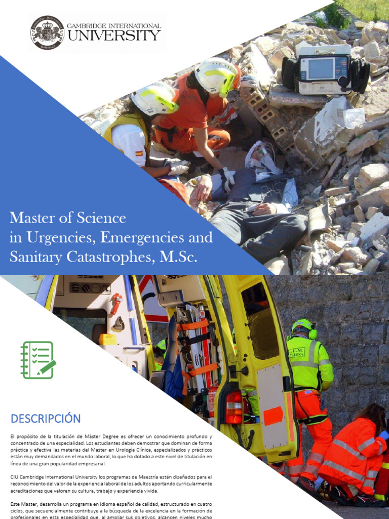 Urgencies, Emergencies and Sanitary Catastrophes - MST | PDF | Publicación | Primeros auxilios