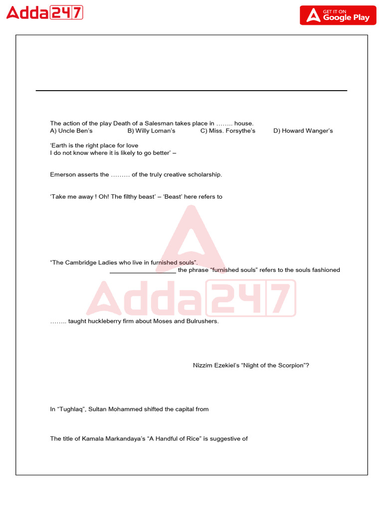 2014 2015 PG Assistants Examination Question Paper 1 | PDF