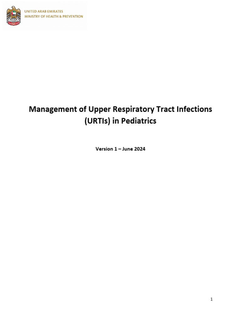 National URTI Guideline For Pediatrics | PDF | Influenza | Pneumonia