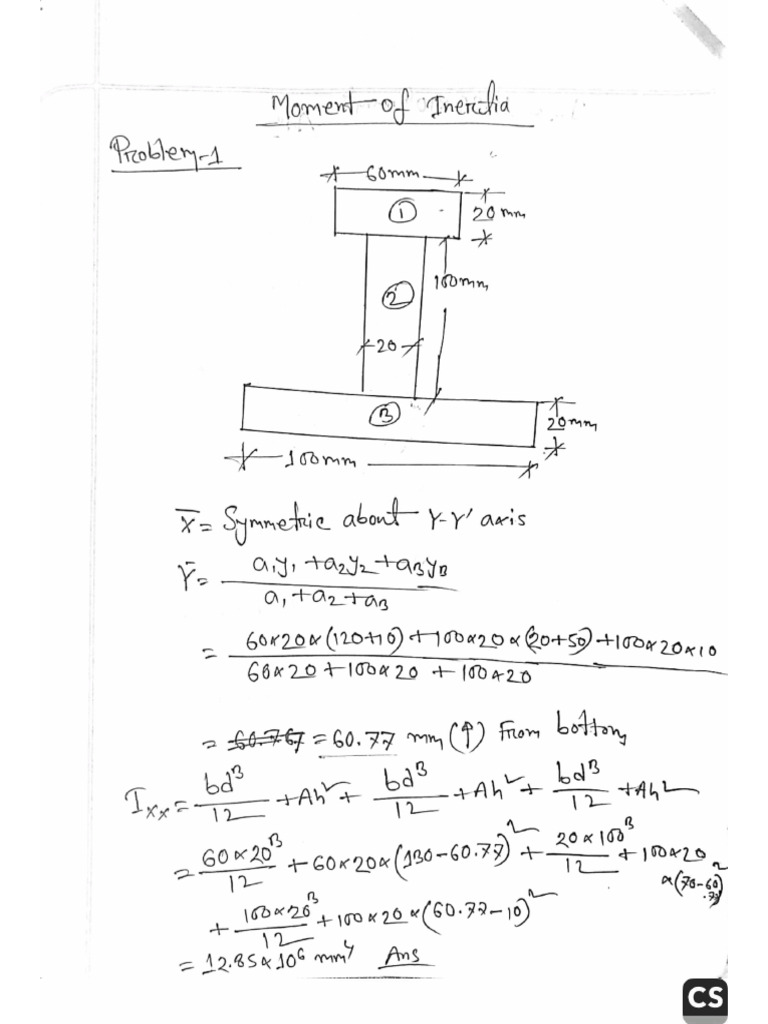 Moment of Inertia I Section | PDF