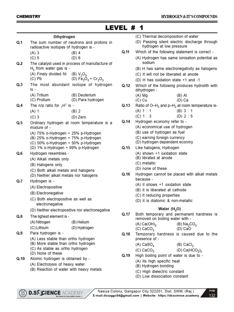 Hydrogen Compounds Q&A Guide | PDF | Hydrogen | Salt (Chemistry)