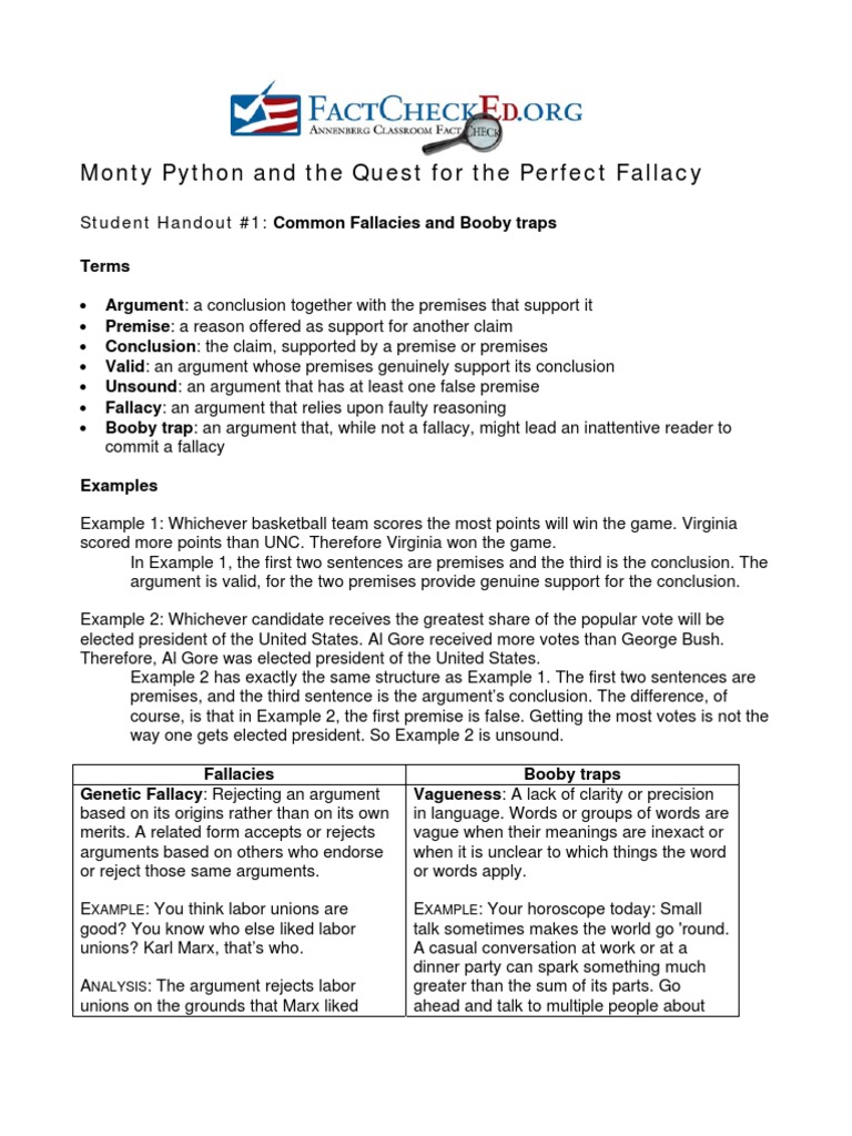 Common Fallacies Explained | PDF | Argument | Fallacy