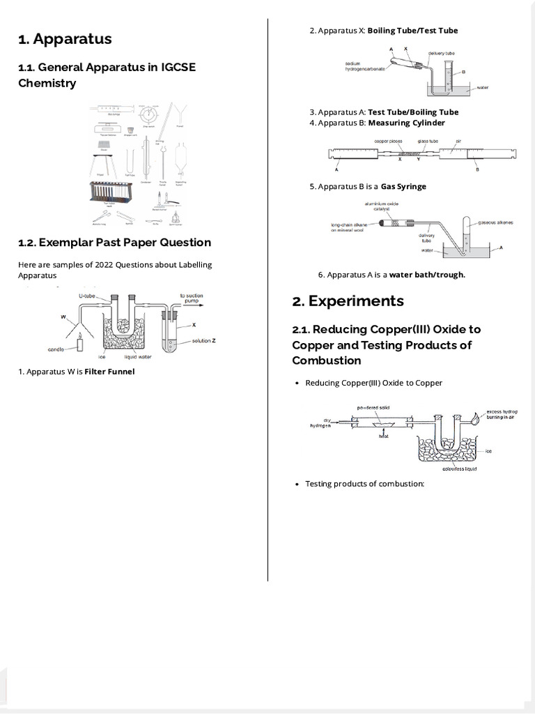 IGCSE Chemistry Practical Guide | PDF | Salt (Chemistry) | Solubility