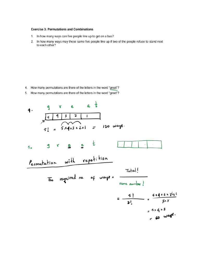Topic 10 Permutation and Combinations End | PDF