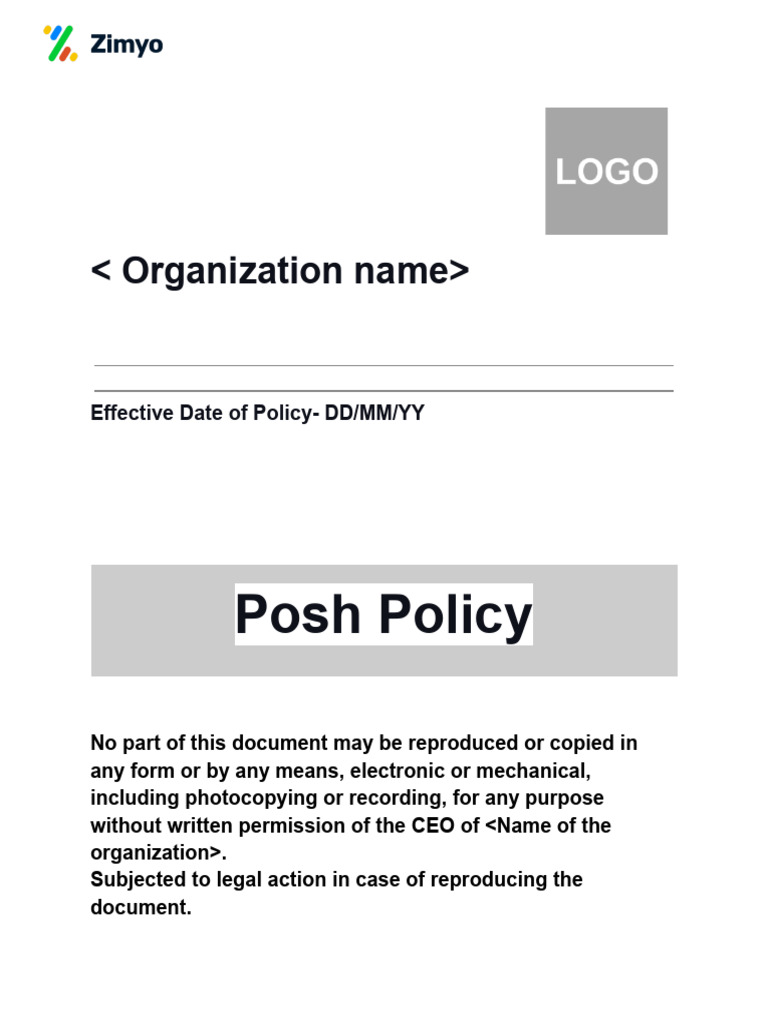 POSH Policy Overview and Template | PDF | Sexual Harassment | Harassment