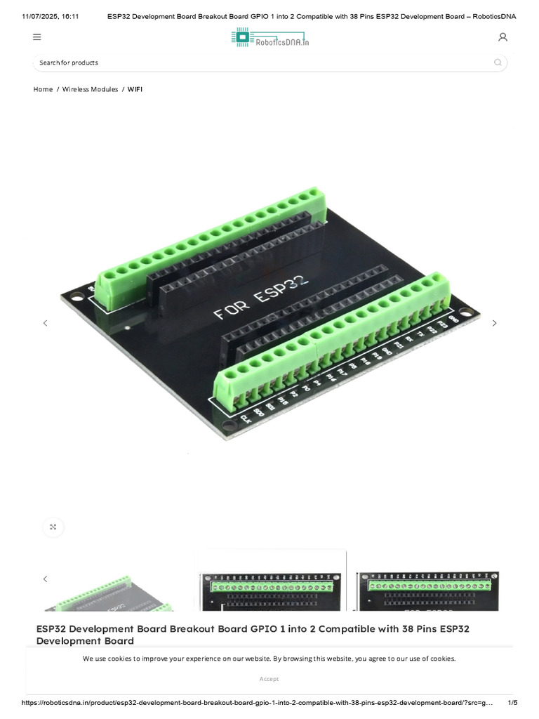 ESP32 Development Board Breakout Board GPIO 1 Into 2 Compatible With 38 Pins ESP32 Development ...