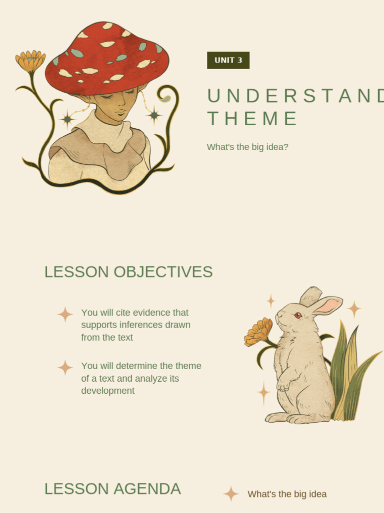 Understanding Theme Presentation in Green and Tan Illustrative Style ...