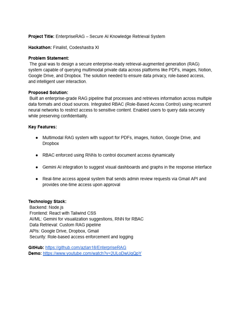 Enterprise RAG | PDF