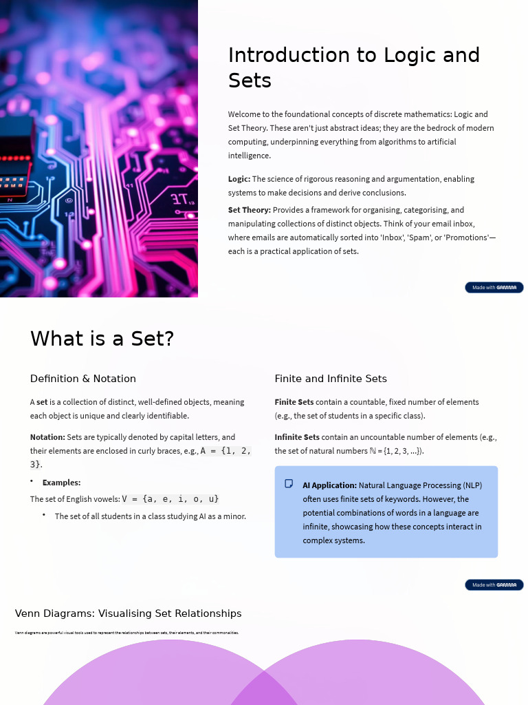 3 Introduction To Logic and Sets | PDF | Set (Mathematics) | Proposition