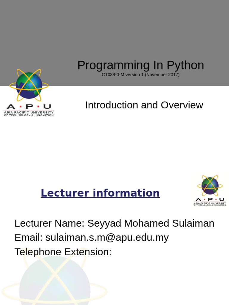 00 - Module Briefing Introduction - APU Master | PDF | Intelligence | Computing