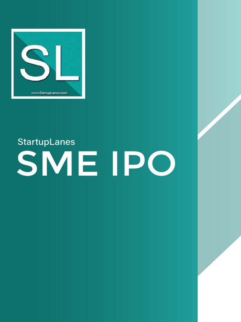 StartupLanes SME IPO Brochure | PDF | Startup Company | Small Business ...