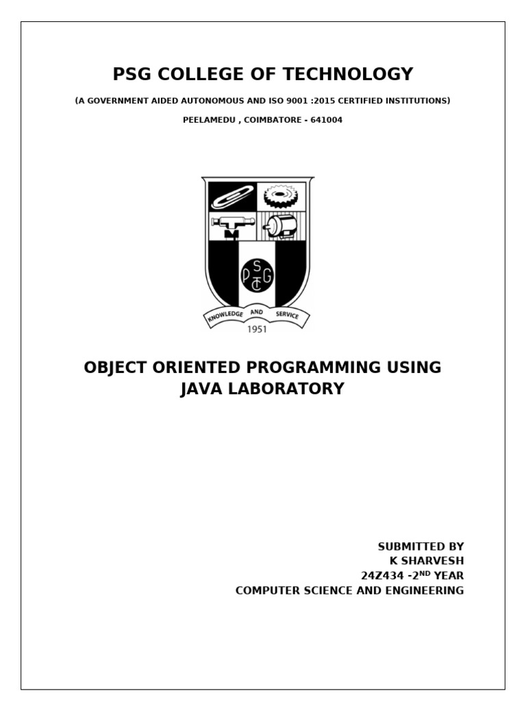 Front Page Oopj - c1 | PDF