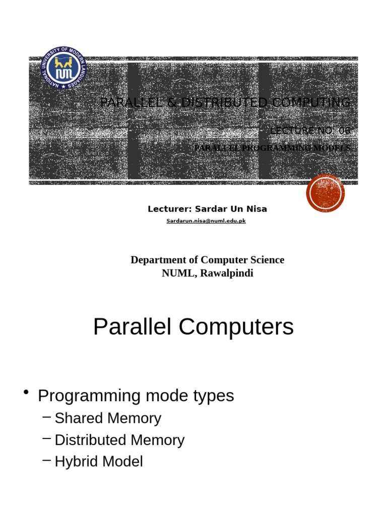 Lecture 6 Parallel Programming Models 1 | PDF | Message Passing Interface | Parallel Computing