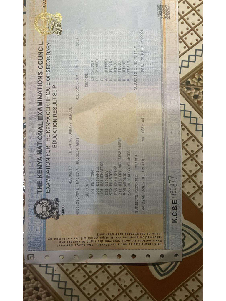 Kcse Results | PDF