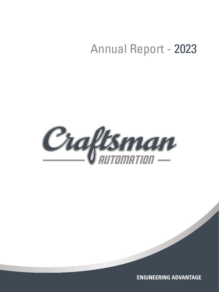 Craftsman Automation FY23 Annual Report | PDF | Warehouse | Automation