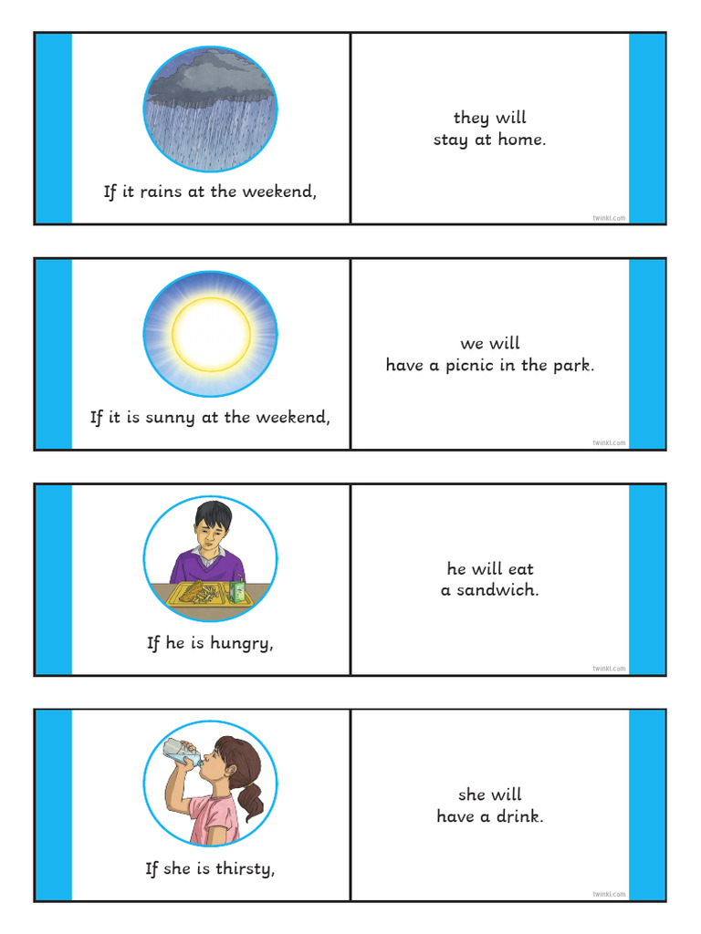 Flashcards 1st Conditional | PDF