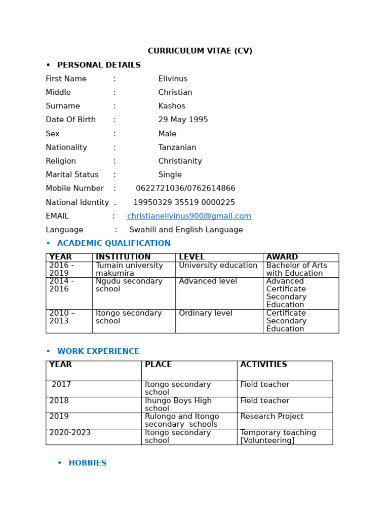 Curriculum Vitae2 | PDF