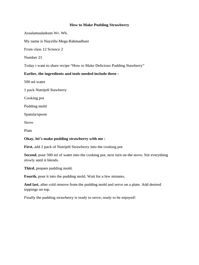 How To Make Pudding | PDF