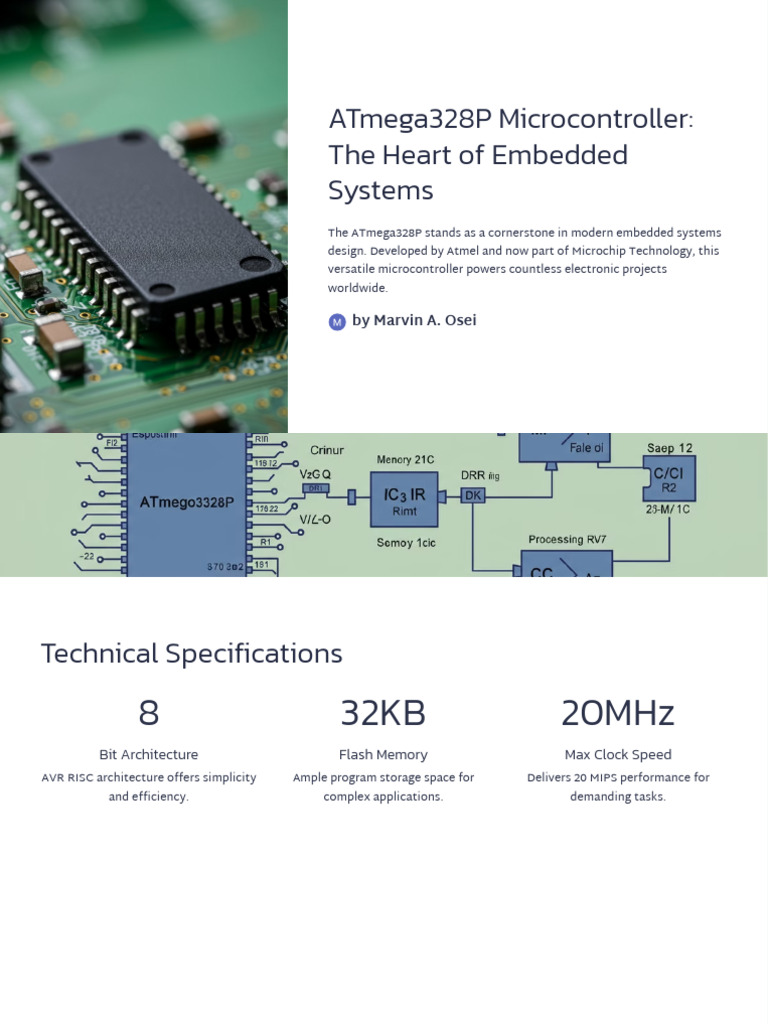 ATmega328P Microcontroller The Heart of Embedded Systems | PDF | Microcontroller | Classes Of ...