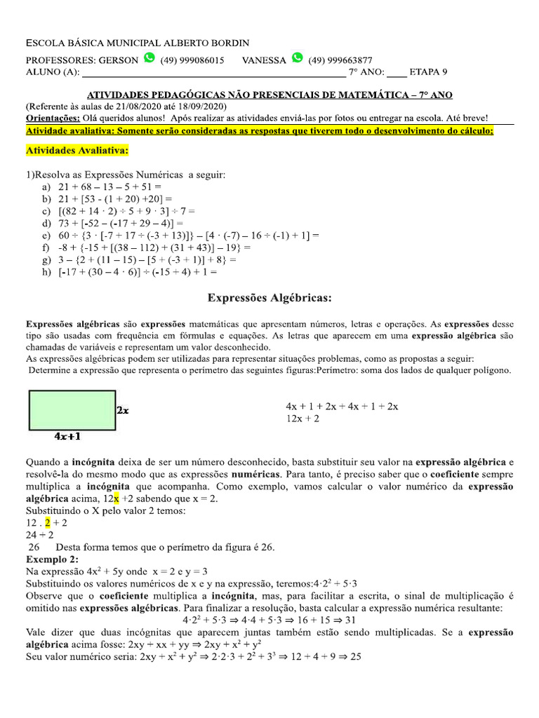 Etapa 10 Matematica | PDF