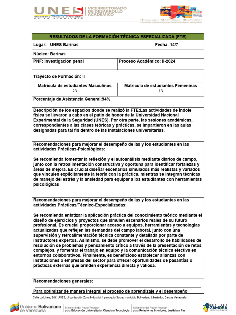 Ip Ficha Técnica Fte | PDF | Evaluación | Aprendizaje