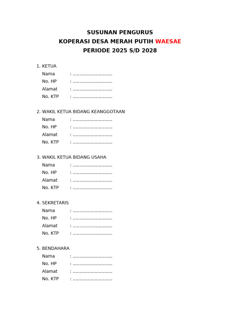 Lampiran 3 (Susunan Pengurus Pengawas) | PDF