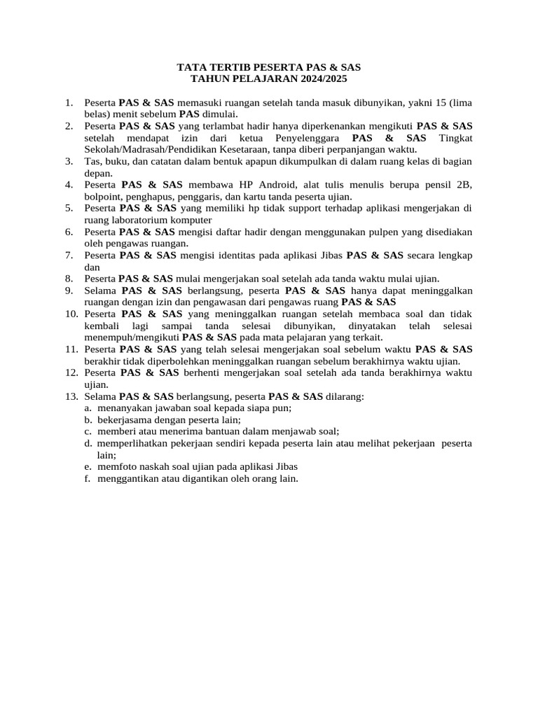 Tata Tertib Peserta | PDF