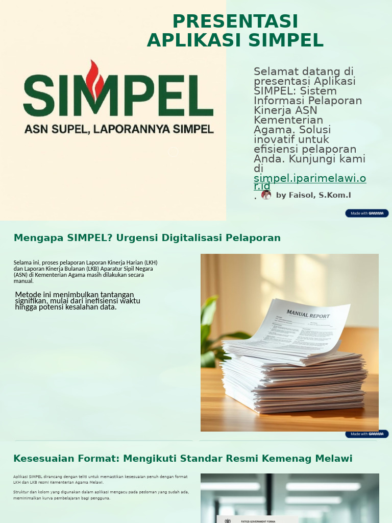 Presentasi Aplikasi Simpel | PDF