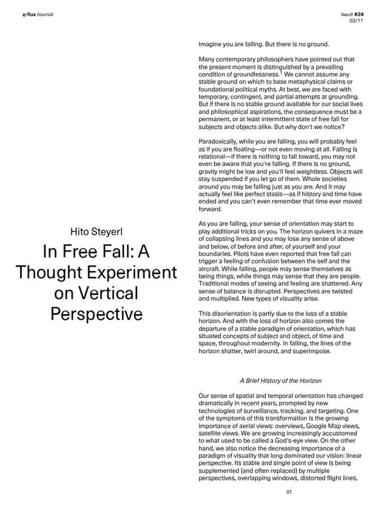 STE11 - in Free Fall A Thought Experiment On Vertical Perspective | PDF ...