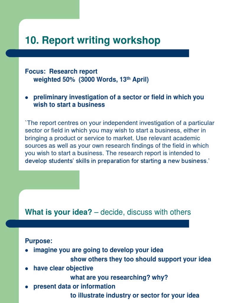 Session 10 Report Writing Workshop | PDF | Cognitive Science | Cognition