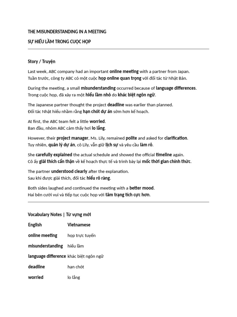 Truyen Song Ngu Anh Viet | PDF