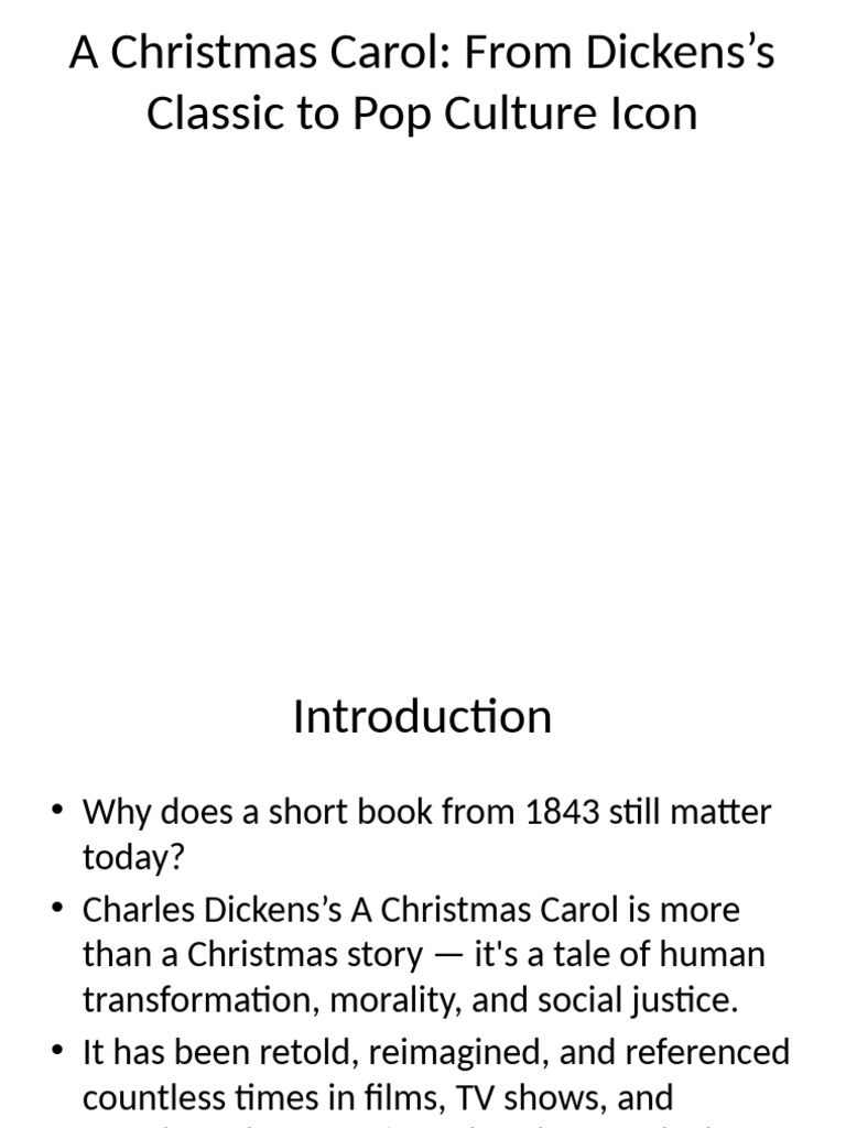 A Christmas Carol Presentation | PDF | A Christmas Carol | Ebenezer Scrooge