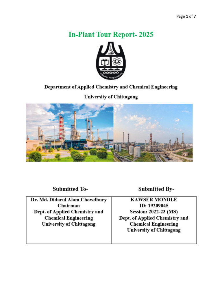 Plant Tour Ms | PDF | Oil Refinery | Fuel Oil