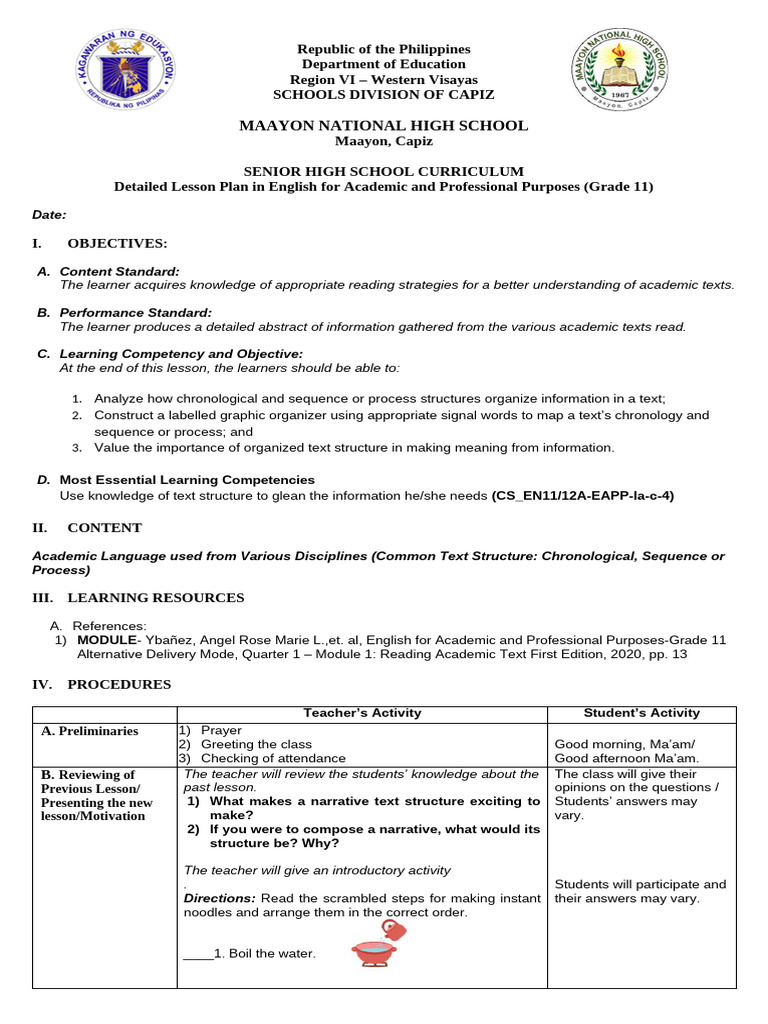 Understanding Chronological Text Structure | PDF | Learning | Information