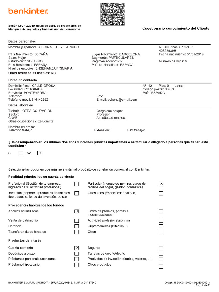 Kyc Amg | PDF | Bancos | Dinero