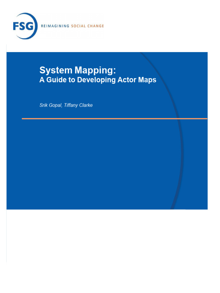 Systems Mapping - A Guide To Developing Actor Maps | PDF | System ...
