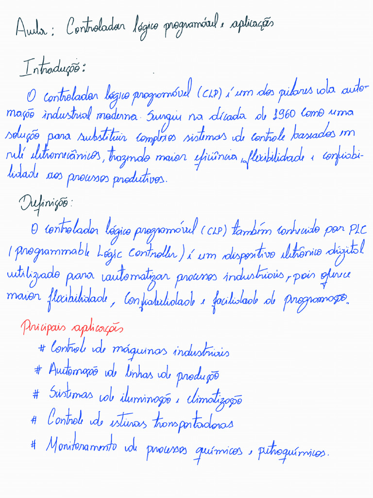 Controlador Lógico Programável e Aplicações - 250401 - 200849 | PDF