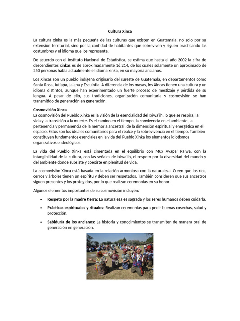 Cultura y literatura Xinca en Guatemala | PDF | Maíz | Ropa