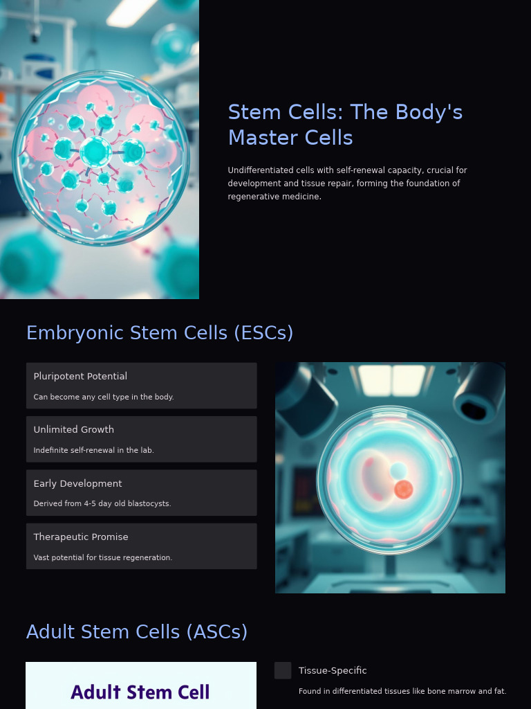 Stem Cells The Bodys Master Cells | PDF | Stem Cell | Embryonic Stem Cell