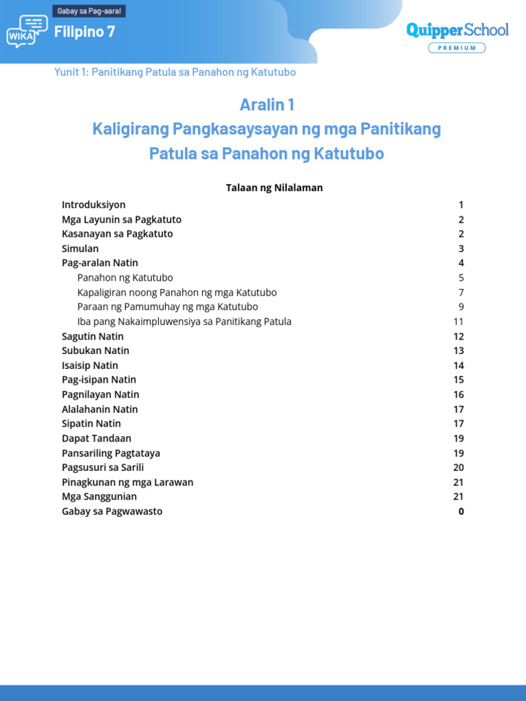 Aralin 1 Kaligirang Pangkasaysayan NG Mga Panitikang Patula Sa Panahon ...