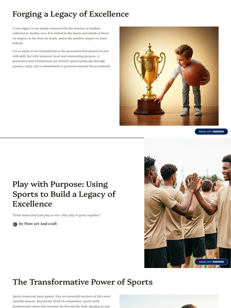 Forging A Legacy of Excellence | PDF | Sports | Disciplines