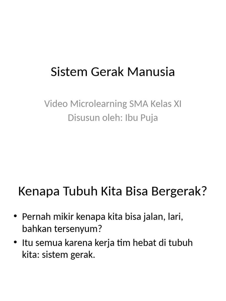 Storyboard Microlearning Sistem Gerak SMA | PDF