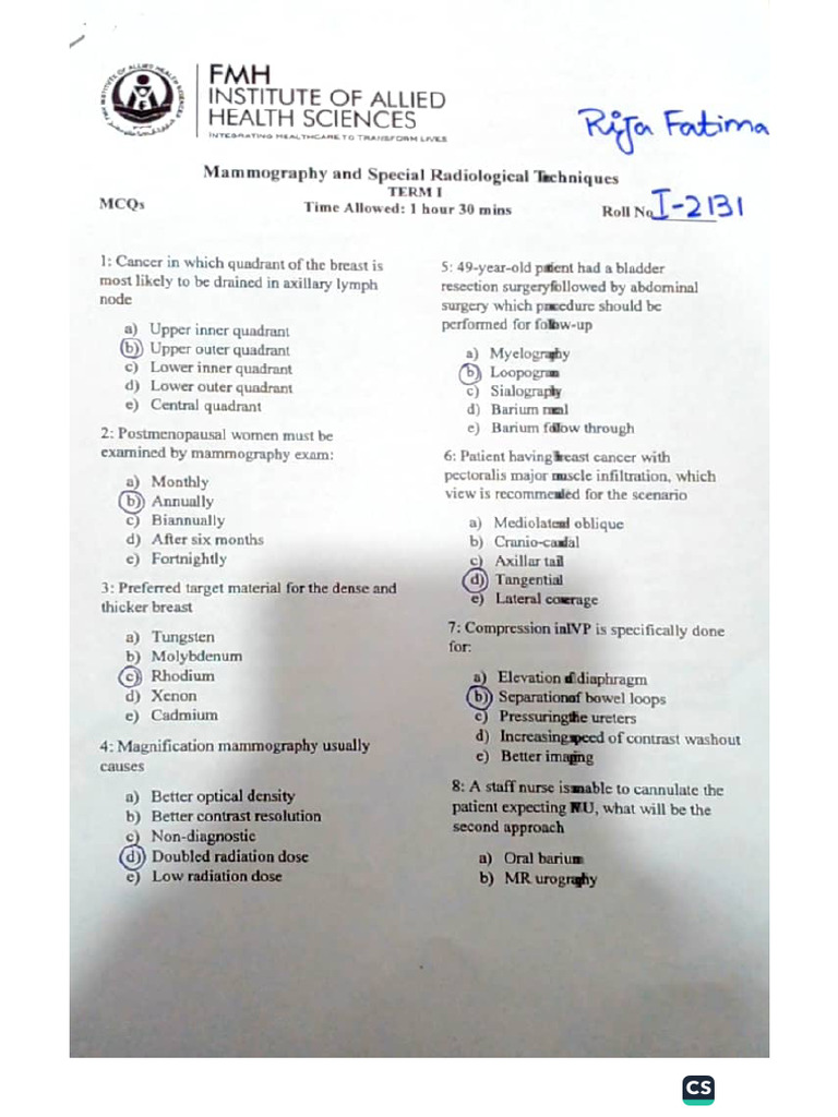 MSRT Term 1 | PDF