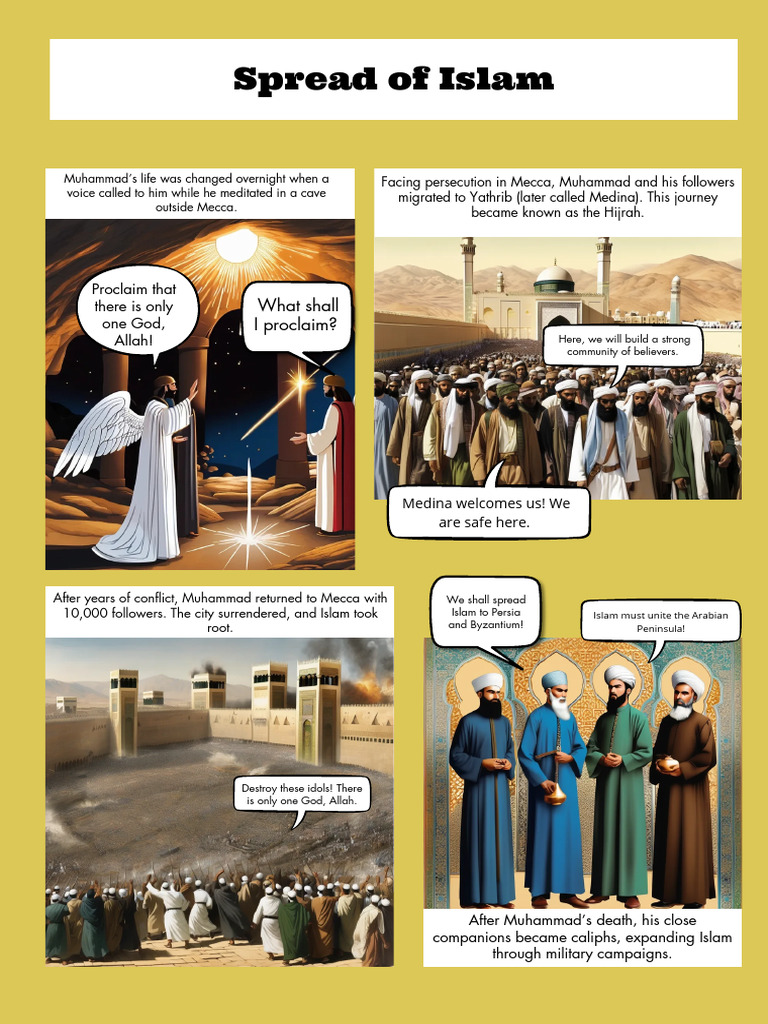 Spread of Islam Comic | PDF | Medina | Muhammad