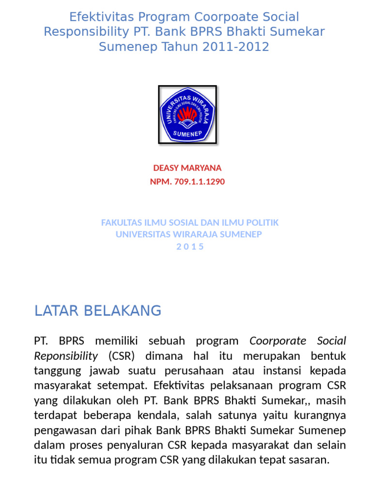 Presentasi Skripsi Print | PDF
