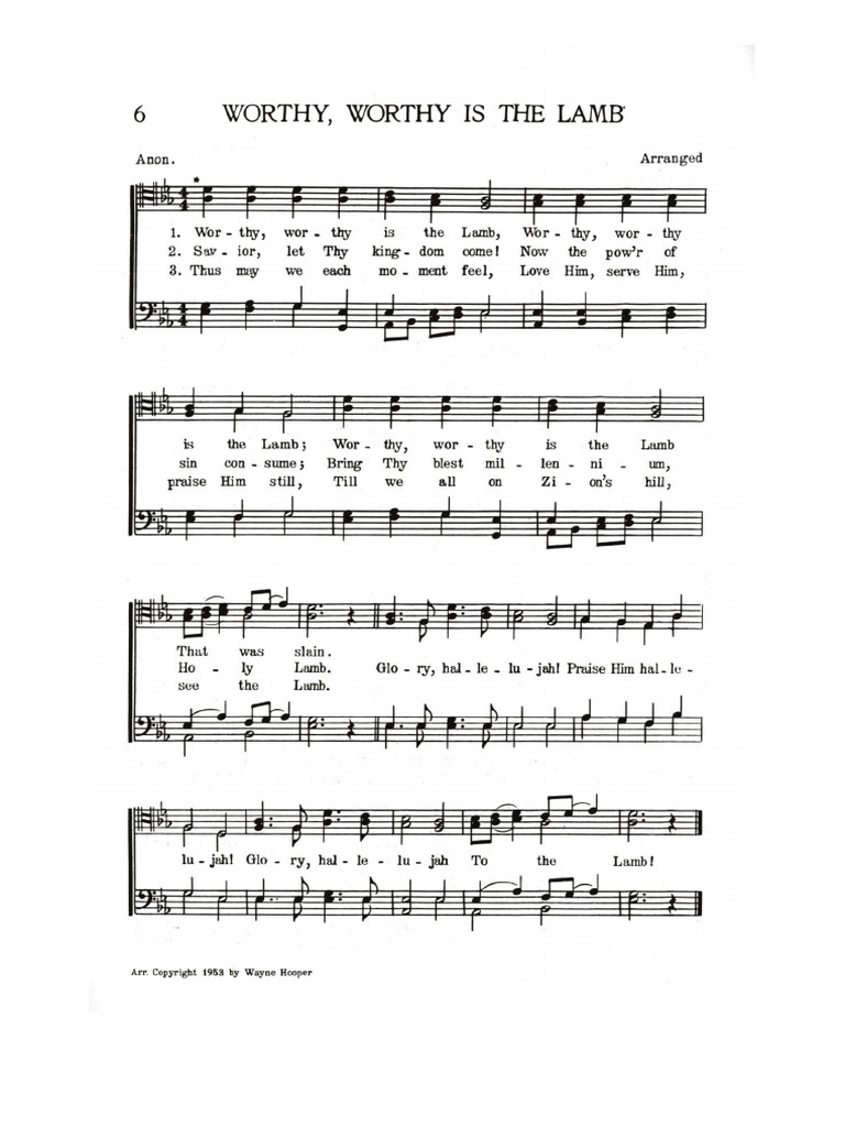 Heralds-Worthy Worthy Is The Lamb 1953 | PDF