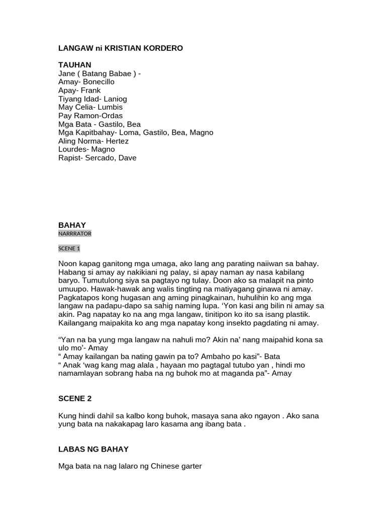 LANGAW | PDF