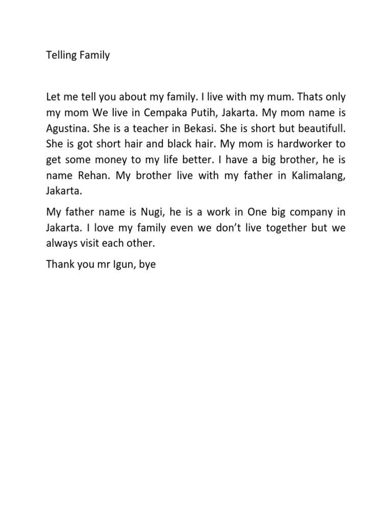 Telling Family | PDF