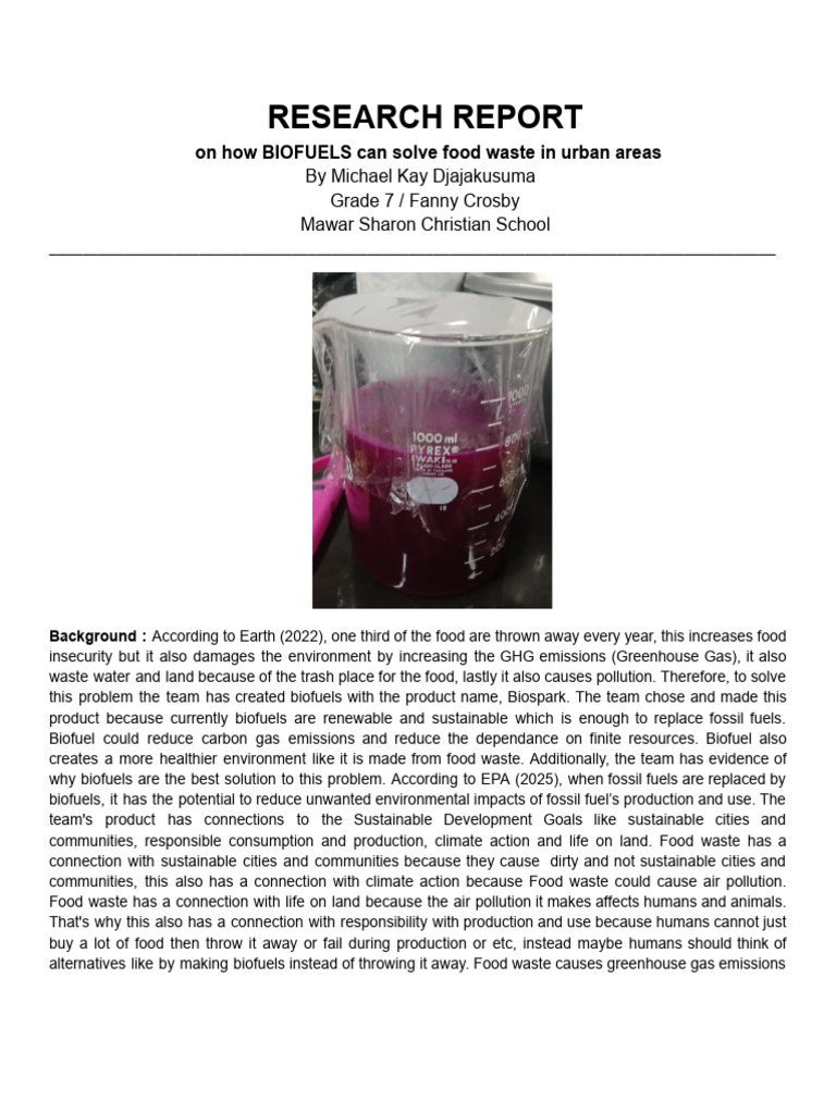 Biofuels: A Solution to Urban Food Waste | PDF | Waste | Biofuel