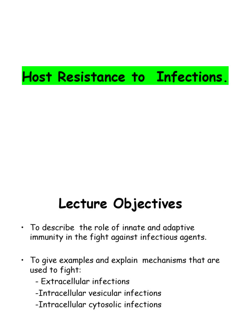 Host Defense Mechanisms Against Infections | PDF | Immune System ...